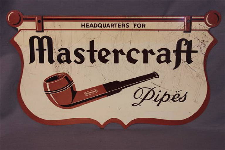Headquarters For Mastercraft Pipes 2 Sided Metal Sign
