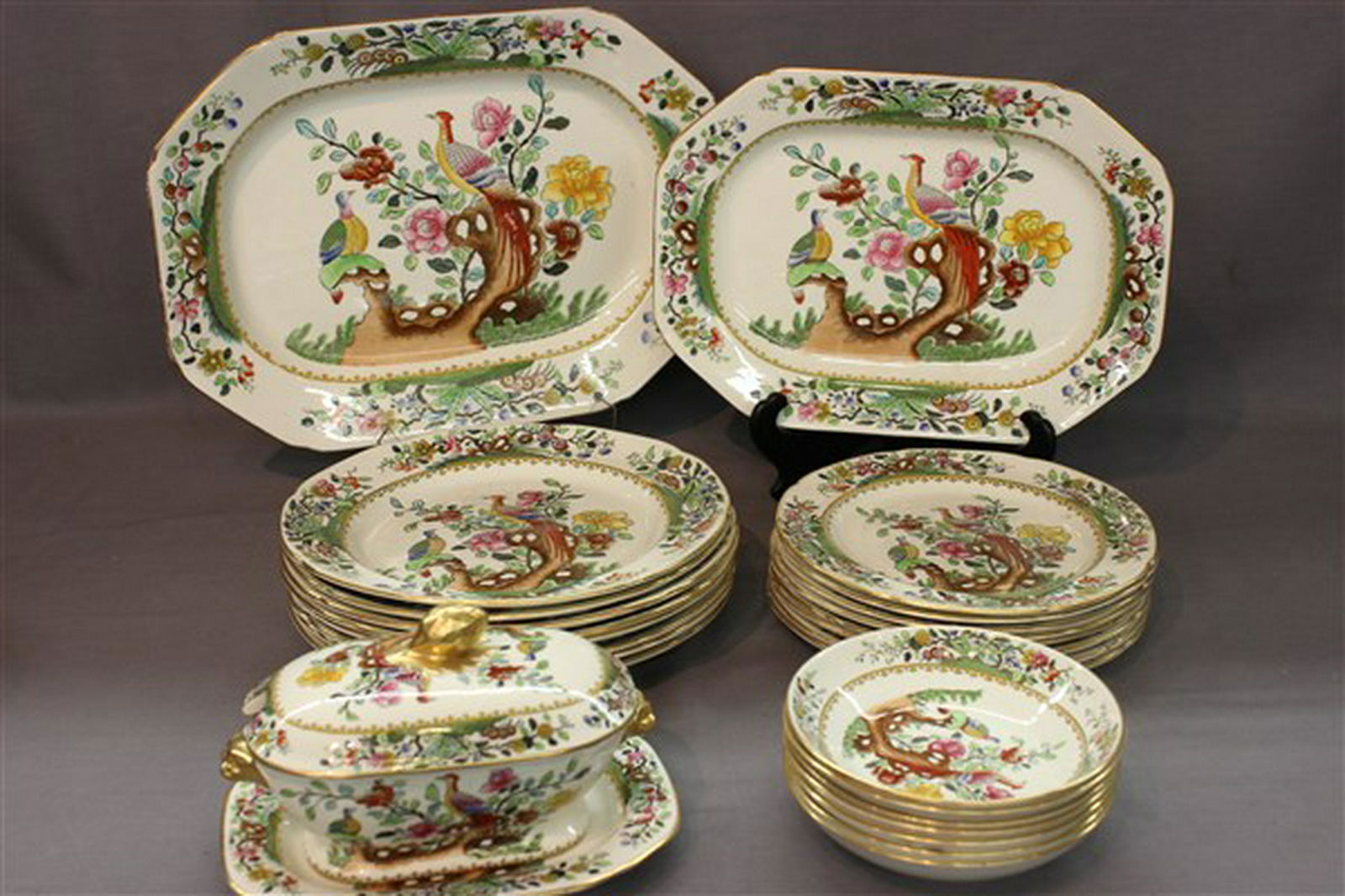 28pc. Copeland Spode Birds Of Paradise China - Aug 26, 2019 | Flannery ...
