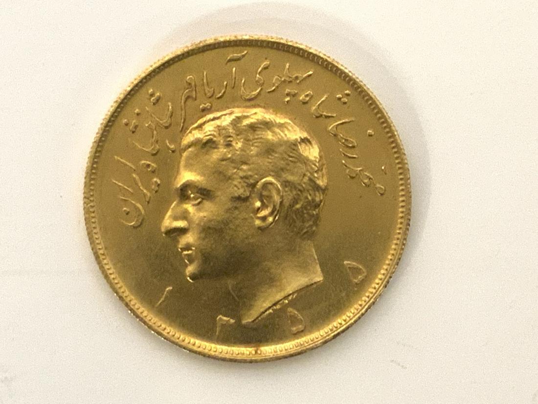 1976 Iran Gold 5 Pahlavi Gold Coin