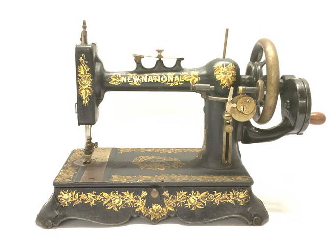 Antique New National Sewing Machine