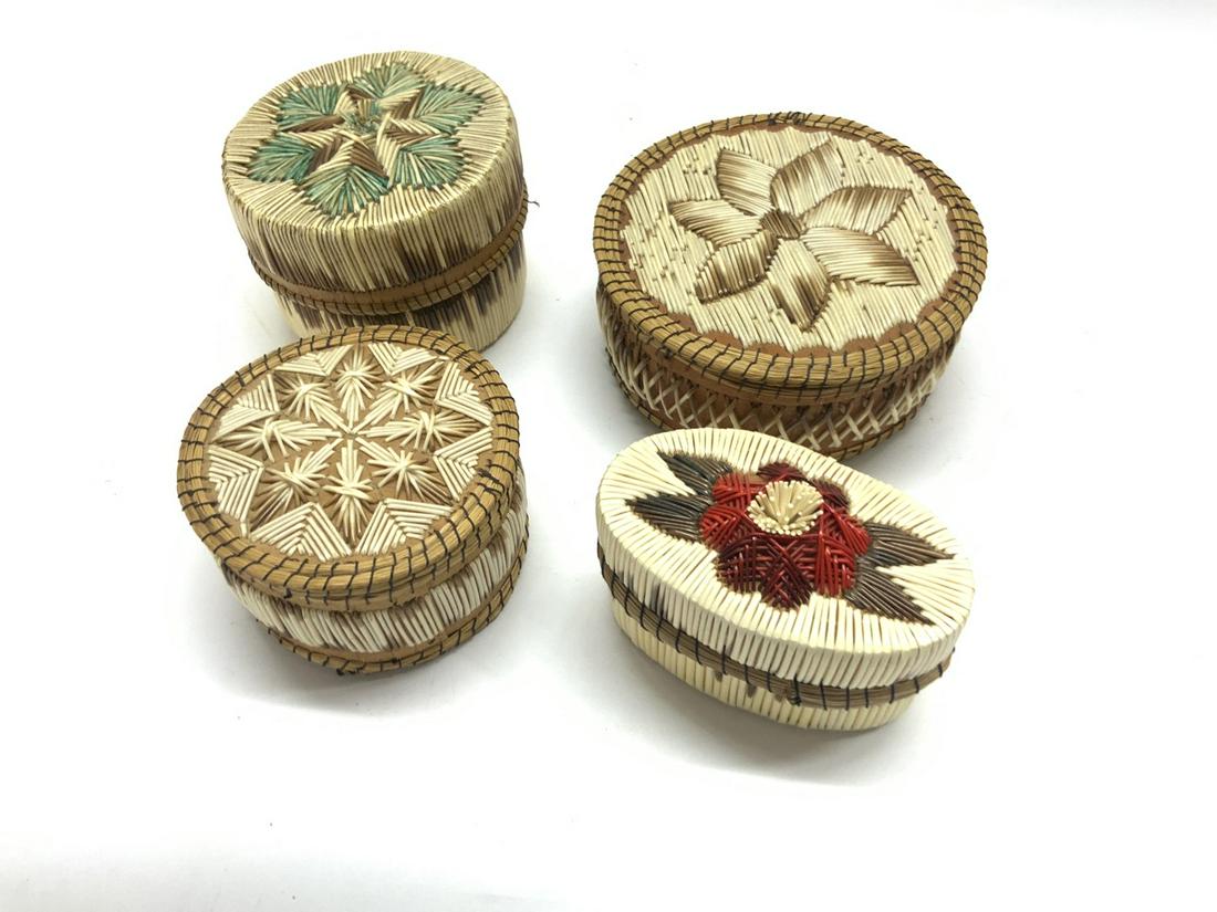 Four (4) Porcupine Quill Boxes - Aug 29, 2022 | Flannery's Estate ...
