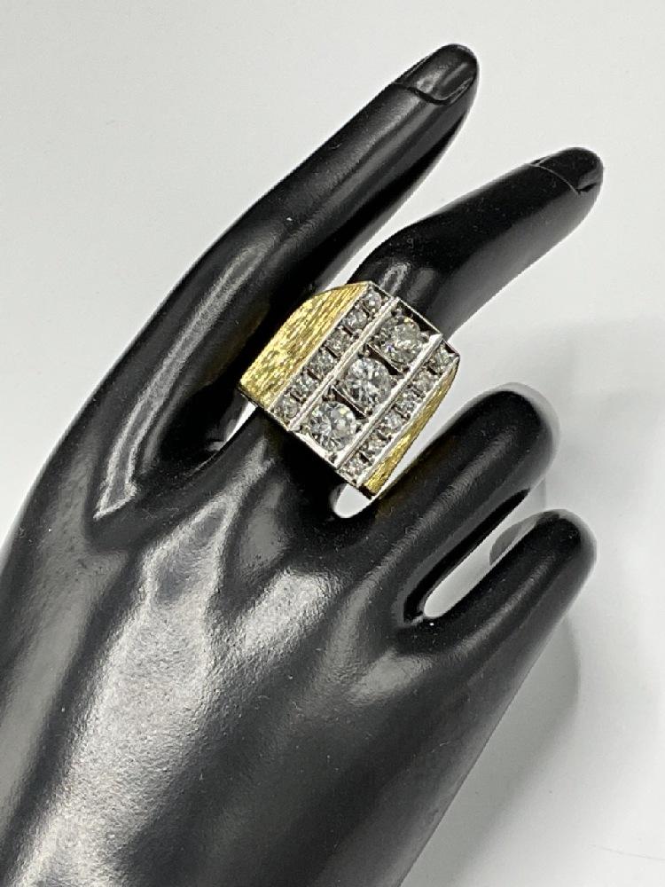 Vintage Men's Chunky Diamond Ring Auction