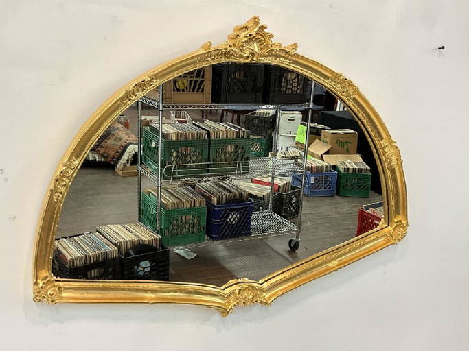 Contemporary Gold Gilt Fan Shaped Mirror