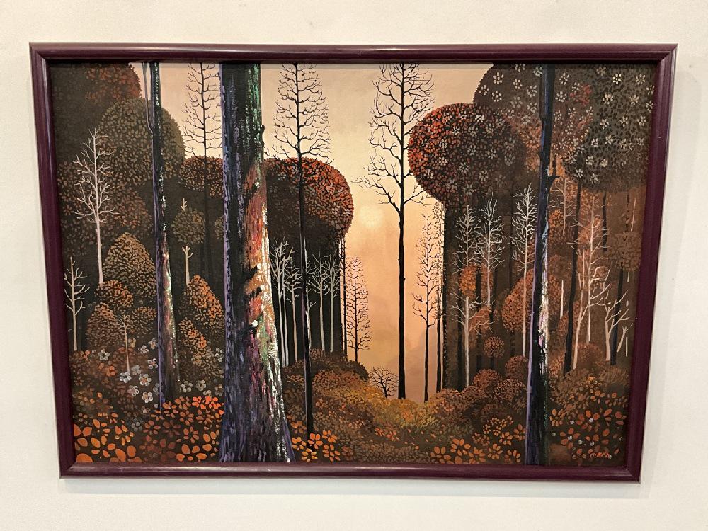 Surrealist Forest Trees Oil Painting