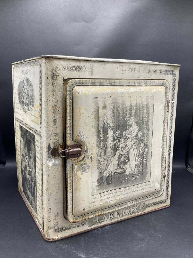 Antique Schepp's Tin Cake Box Auction