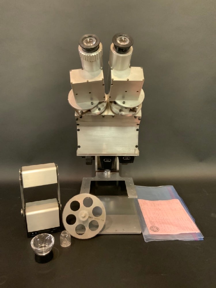 Stainless Steel Microscope With Accessories Auction