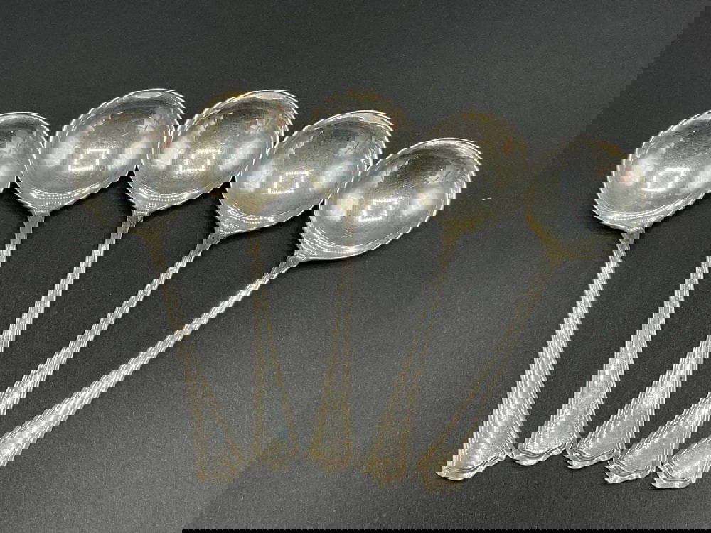 Five (5) R. Wallace & Sons Sterling Silver Bouillon Soup Spoons Auction