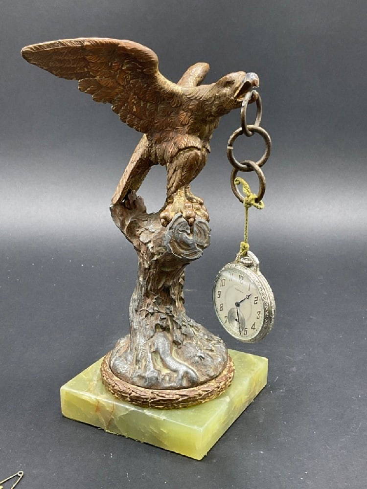 Antique Eagle Pocket Watch Holder Auction