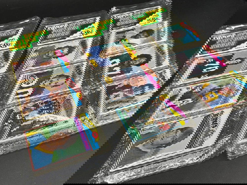 Three (3) 1977 Topps Rack Pack Football Cards Sealed Auction