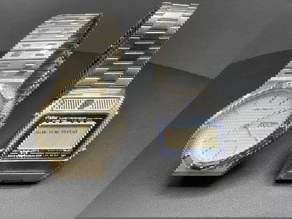 Helbros And Pulsar Digital Vintage Wristwatches Auction