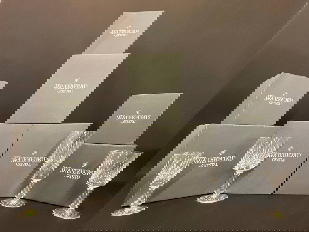 32 Pc. Estate Collection Of Waterford Crystal “ Rosslare?? Stemware Auction