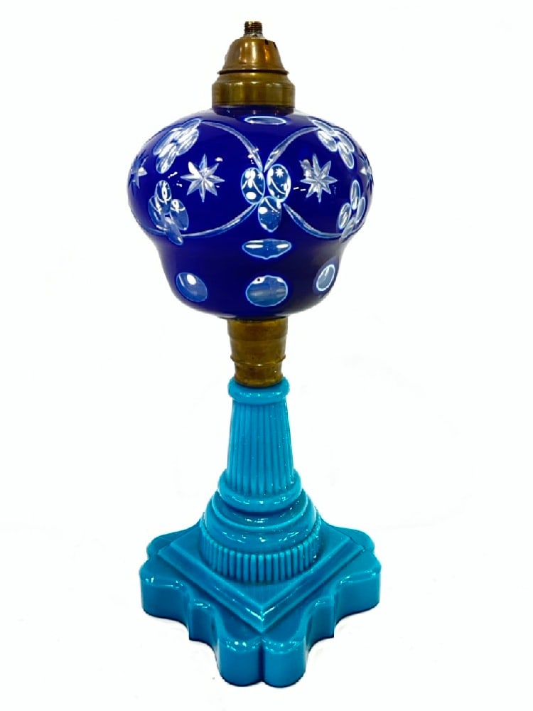 Boston Sandwich Lamp C1870 Oil Lamp Auction