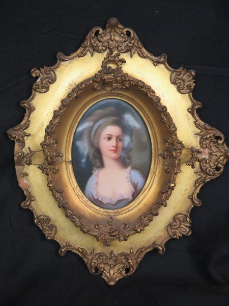 Grafin Potocka Porcelain Tile Portrait in Gilt Frame - Mar 30, 2015 ...