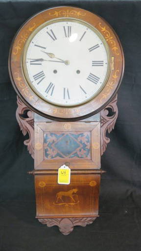 Anglo-American Inlaid Wall Clock 19th Century - Jul 13, 2015 | Flannery ...