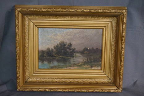 Edmund L Shearer 1851 1935 Pennsylvania Landscape O/c