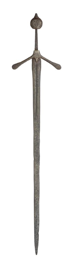 A RARE SCOTTISH MEDIEVAL SWORD, EARLY 15TH CENTURY AND