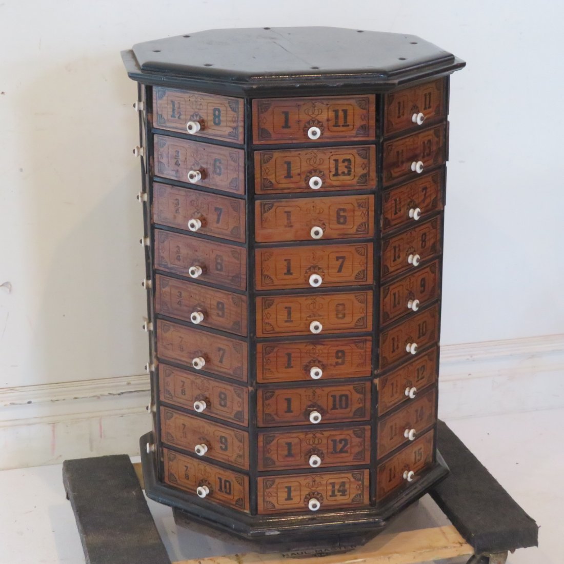 72 Drawer Old Hardware Store Octagon Screw Cabinet