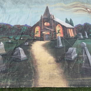 Contemporary, Canvas Saloon Stage Backdrop