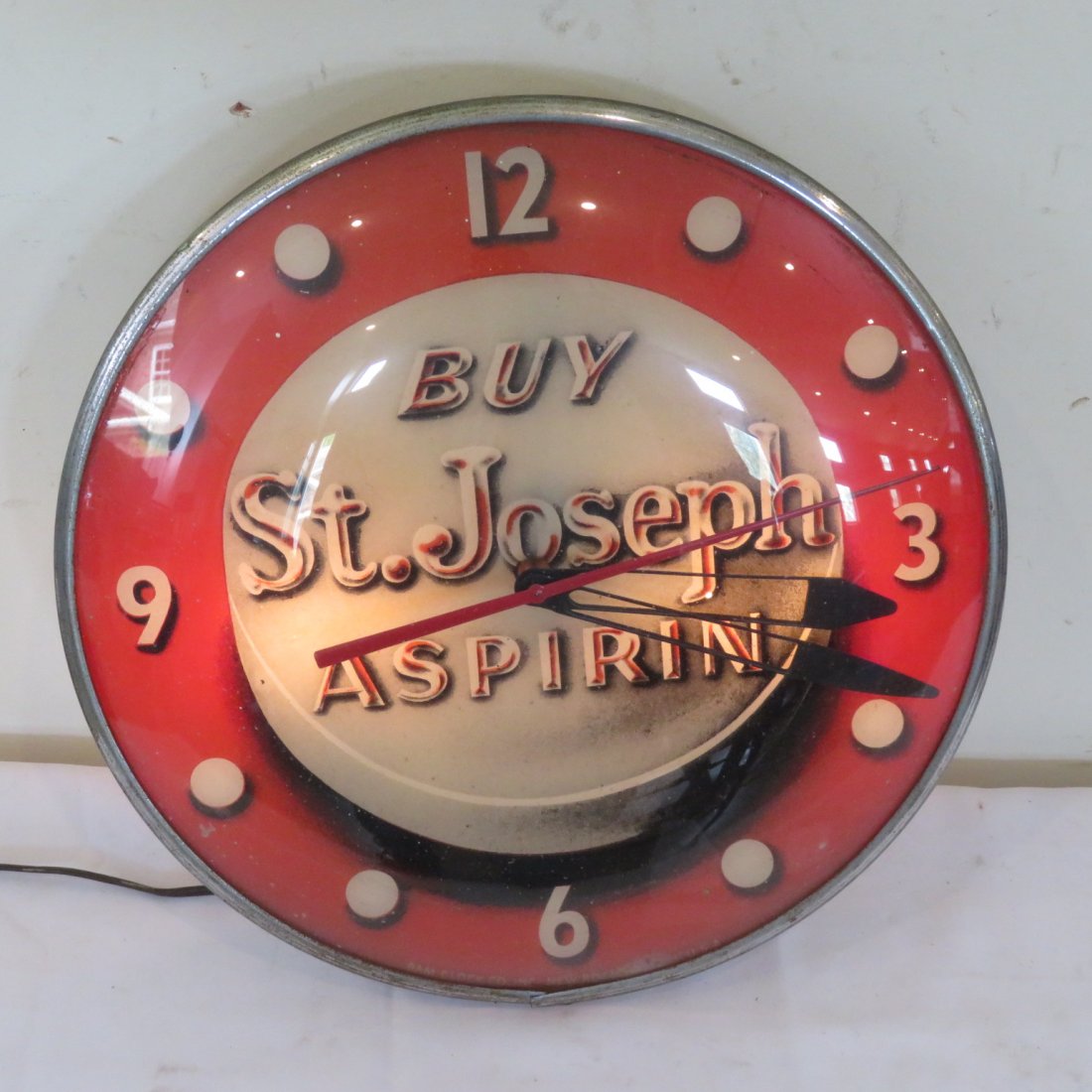 Electric Lighted Pam Advertising Clock