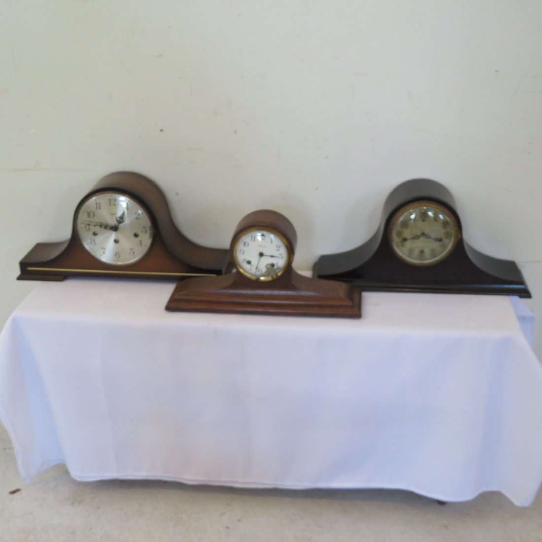 3 Camelback Mantle Clocks