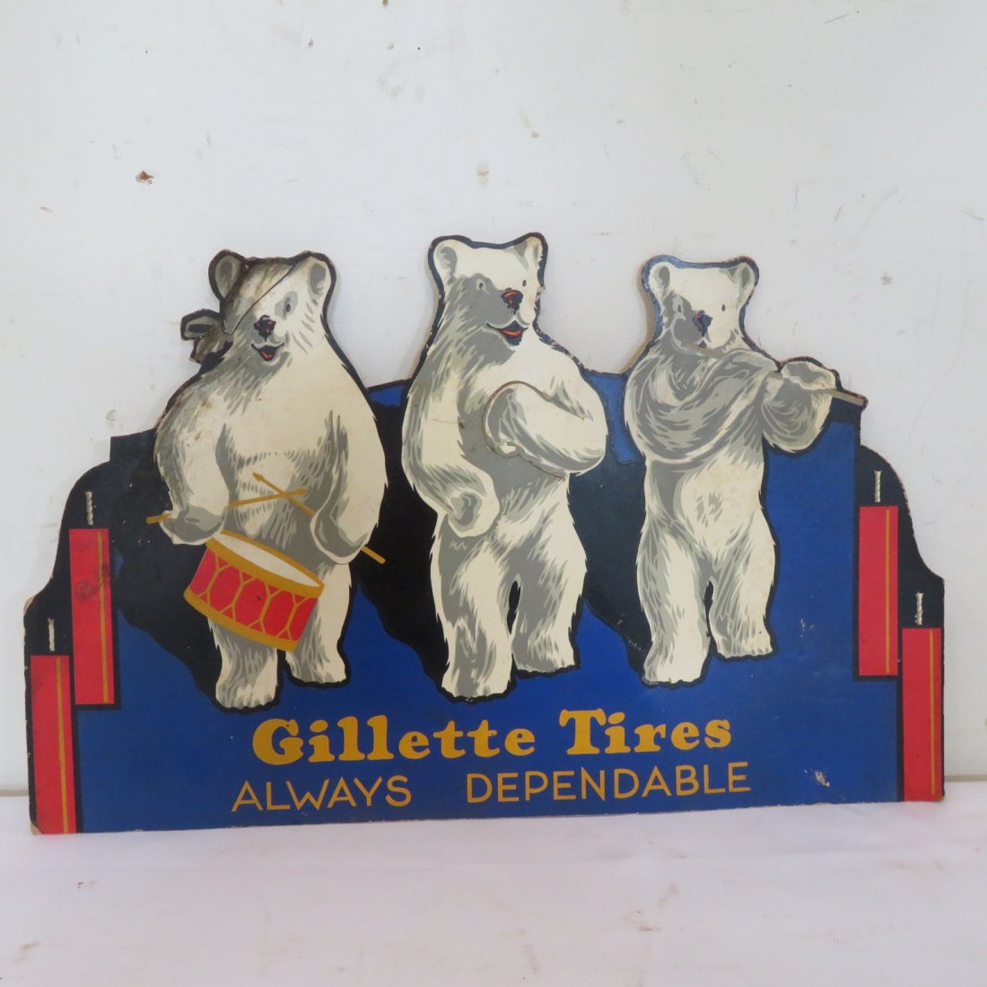 Cardboard Gillette Tires Store Display