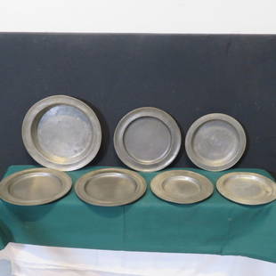 Stede, Carson Pewter Plates, 6