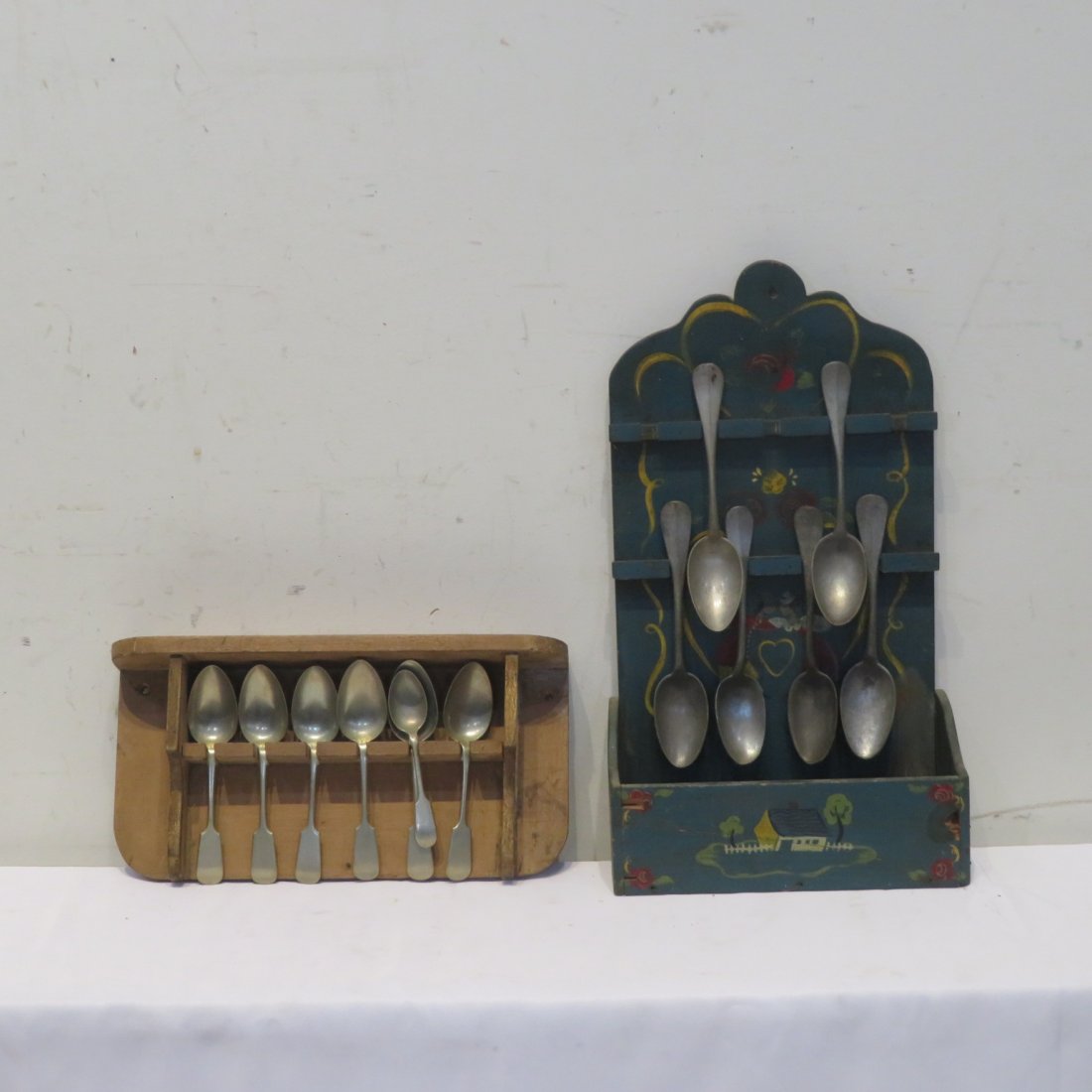 2 Hanging Wooden Spoon Racks