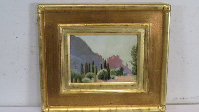 Charles Warren (C.W.) Mundy signed oil on linen landscape (#0061) on ...