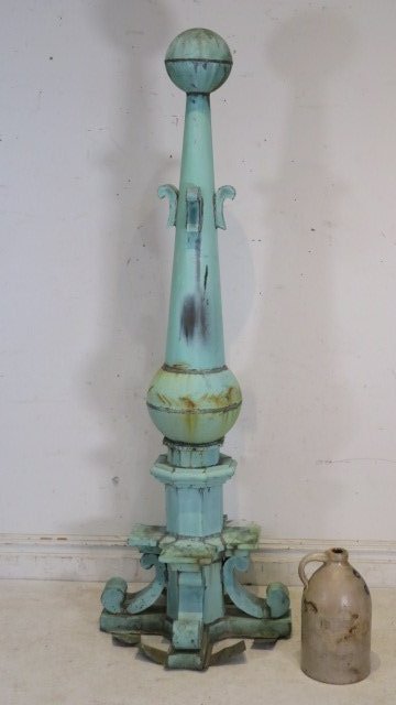 Ca. 1870's Copper 6'3" Architectural Building Spire
