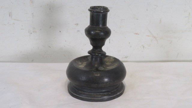 17th Century Pewter Capstan Candlestick