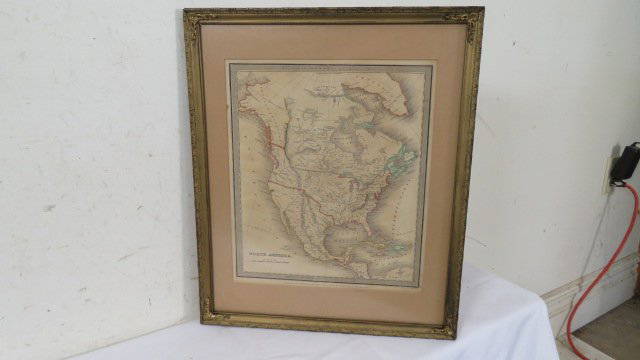 1836 Map Of North America Auction