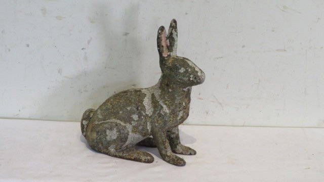 Cast Iron Rabbit Door Stop With Flaking Paint Auction
