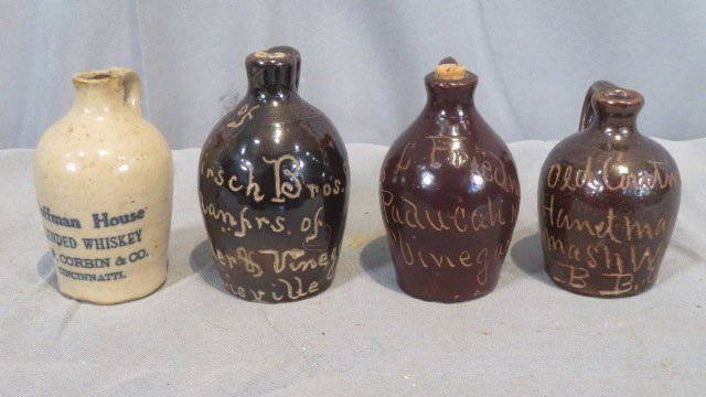 4 Miniature Stoneware Jugs Auction