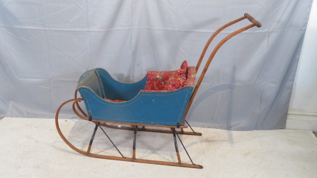 Late 19th Century Child's Push Sleigh