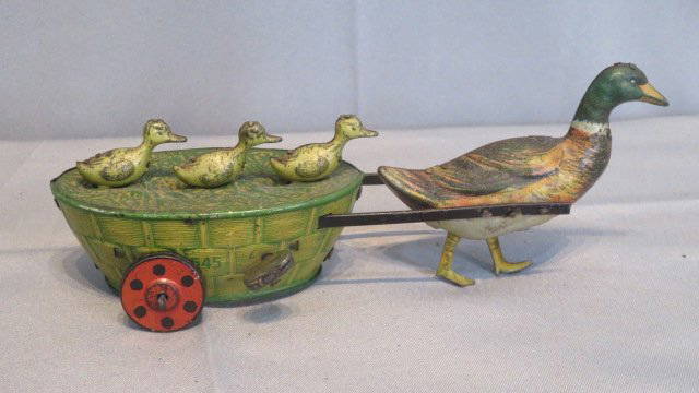 German Lehmann Paak-paak/quack-quack Tin Wind Up Toy Auction