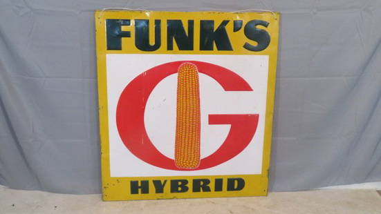 Vinage Funk's Hybrid Corn Dealer Sign