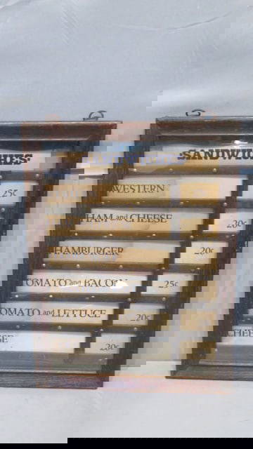 Mid-20th Century Restaurant Menu Board Auction