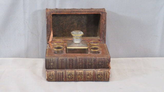 19th Century Book Liqueur Set