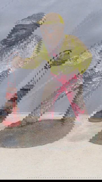 Concrete Jockey Hitching Post Auction