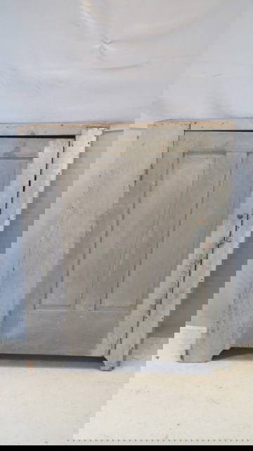 Painted Primitive Single Raised Panel Door Storage Cupboard Auction