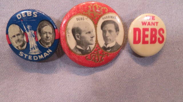 3 Eugene V. Debs Campaign Buttons Auction