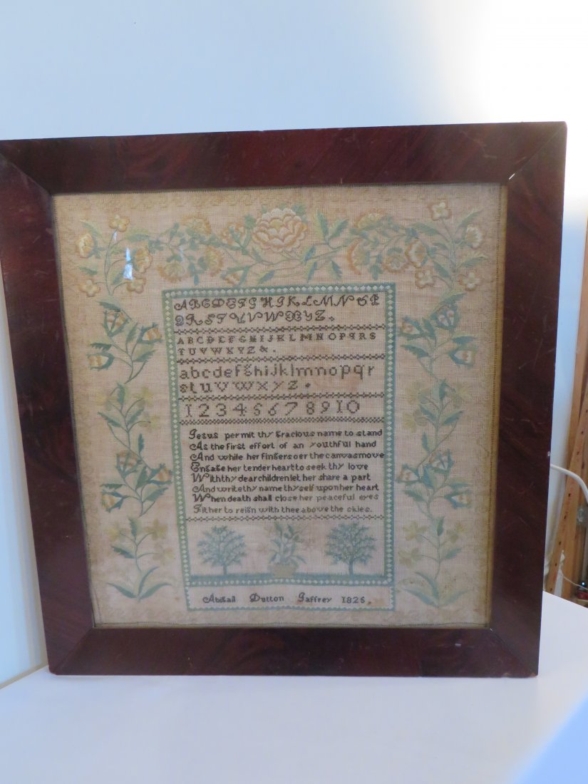 Schoolgirl sampler signed Abigail Dutton - Apr 26, 2014 | Davies ...