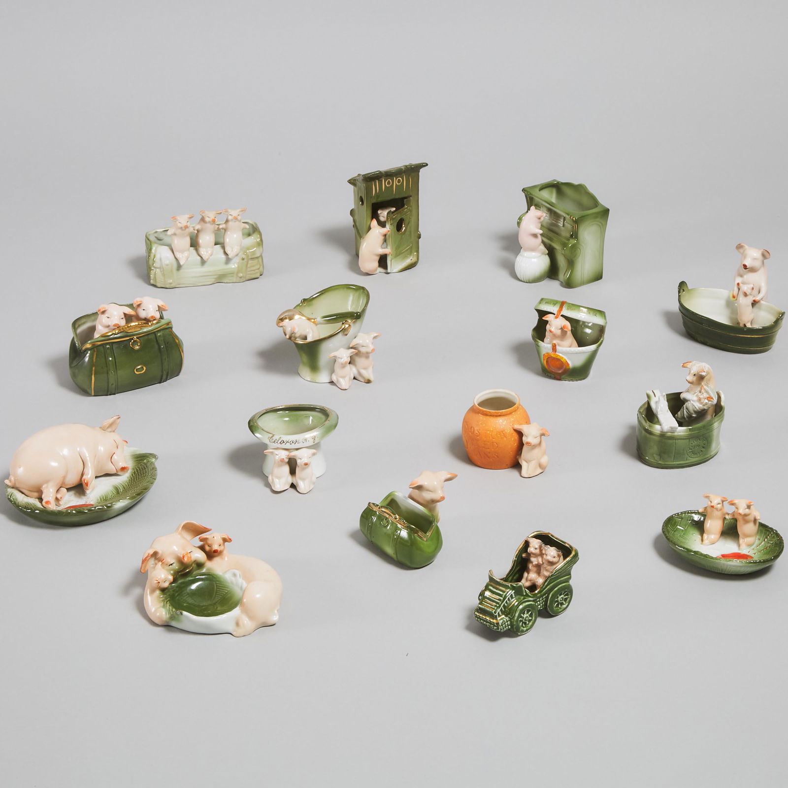 Collection Of German Fairing Pigs, 20th Century,