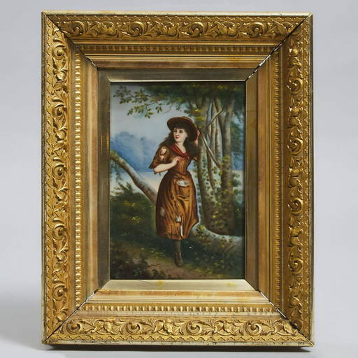 Dresden Rectangular Plaque Of Annie Pixley As M'liss,