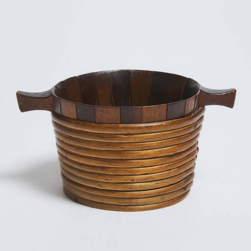 Scottish Treen Bicker, 19th Century, 2.4 X 4.75 In — 6 X 12
