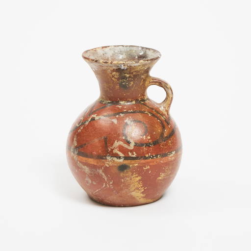 Arequipa Pre Columbian Red Slip Pottery Bottle, Height 5.75