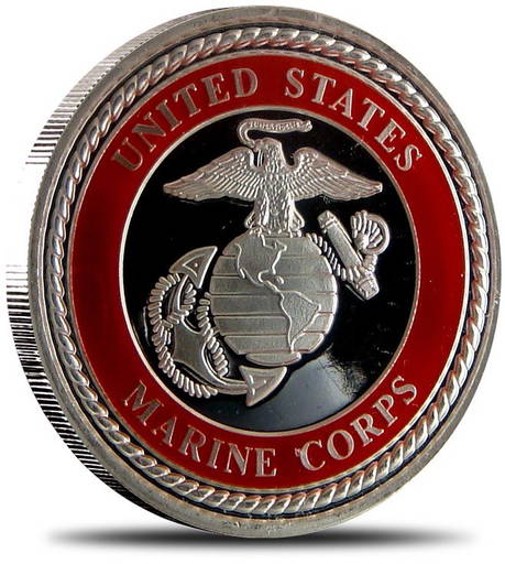 Us Marine Corps Collectors Silver Coin