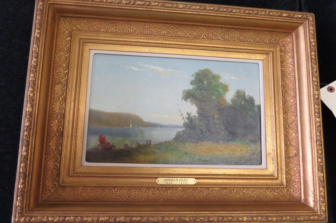 Lemuel Wiles (American, 1826-1905) On the Hudson.