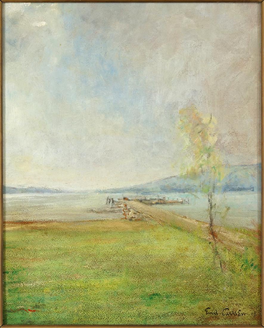 Emil Carlsen (American, 1853-1932) The Long Pier.