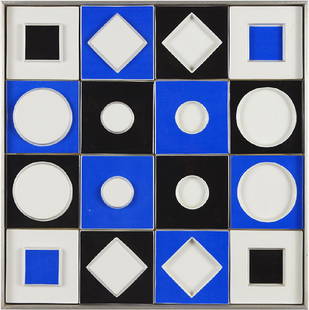 Victor Vasarely (french / Hungarian, 1906 1997) For Rosenthal Tile Plaque
